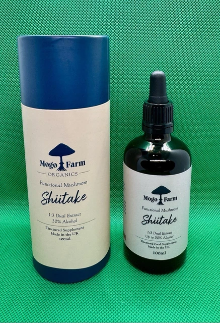 MOGO FARM BRITISH Produced Shiitake Mushroom Tincture 1:3 High Potency ...