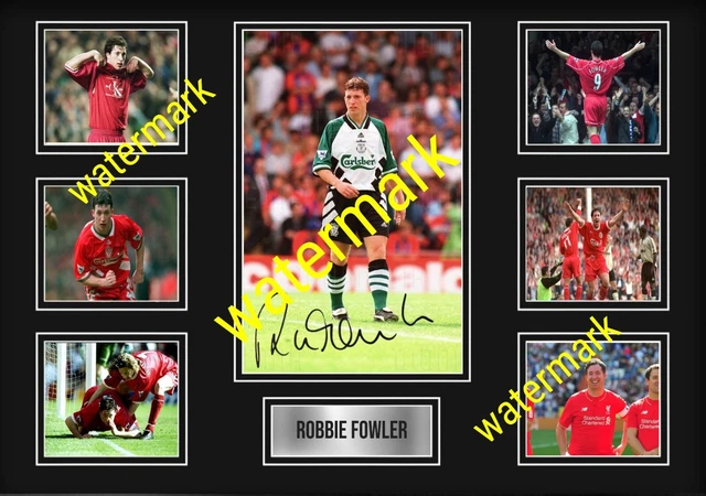 LIVERPOOL FC LEGEND Robbie Fowler Signed A4 Autograph Print Photo ...
