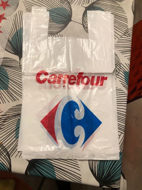 ANCIEN SACHET SAC plastique de course Supermarché Carrefour EUR 9,95 ...