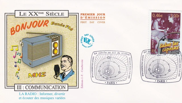 FRANCE 2001 FDC the Century To Wireless Du Timbre yt 3375 $3.87 ...