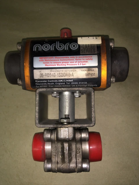 NORBRO TYPE RDB40 1SDONO-A actuator With Worcester F316 valve DN15 £49. ...