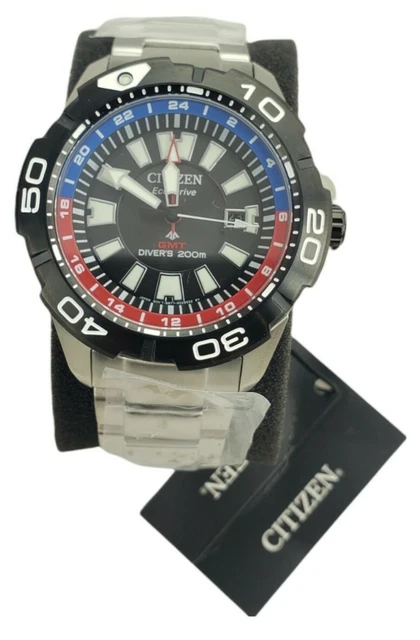 CITIZEN PROMASTER GMT Diver Eco-Drive Sapphire Date Diver Watch BJ7128 ...