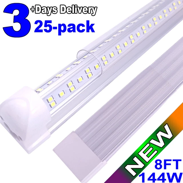 25/PACK 144W 8ft Led Shop Lights Fixtures 8 Foot Led Tube Light 8 ...