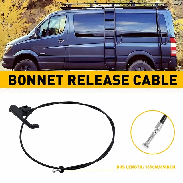 FITS MERCEDES SPRINTER VW LT Bonnet Lock Opening Release Cable Wire ...