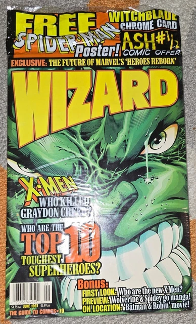WIZARD #70 JUNE 1997 Magazine W/ Witchblade Comic & Card $25.00 - PicClick