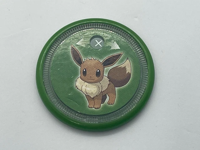 BURGER KING GREEN Eevee Launcher Disk Used Disk Only Disc SEE PICS Toy ...
