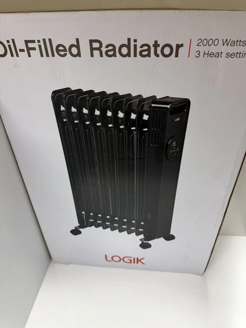 LOGIK L2ODOR25 2000W Portable Oil-filled Radiator with remote £39.99 ...