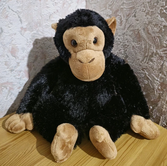 RAVENSDEN BLACK MONKEY Chimpanzee 11" Zoo Soft Toy Plush Stuffed Animal ...