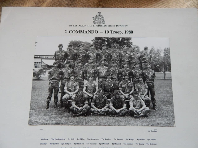 RHODESIAN LIGHT INFANTRY 2 Commando 10 Troop 1980 Photograph Rhodesia £ ...