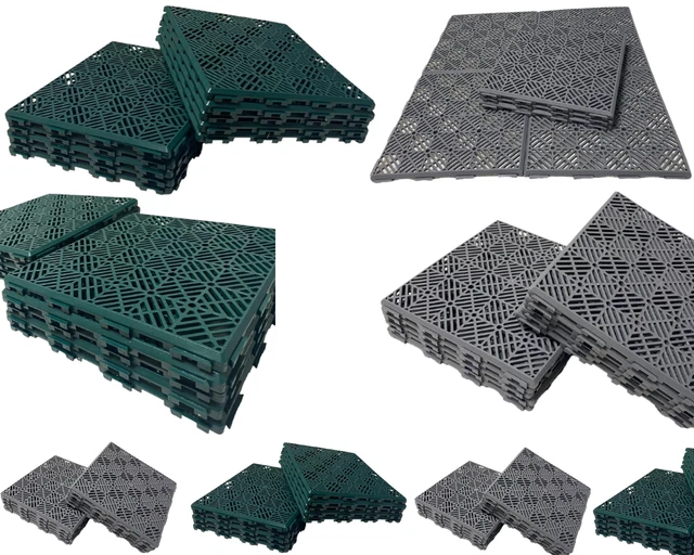 INTERLOCKING PLASTIC GARDEN PATH FLOOR TILE LAWN PAVING WALKWAY PATIO ...