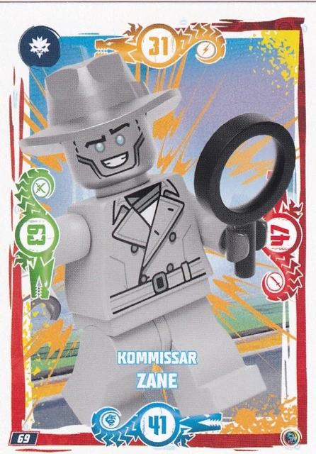 LEGO NINJAGO SÉRIE 9 TCG Carte Numéro 69 Commissaire Zane EUR 1,00 ...