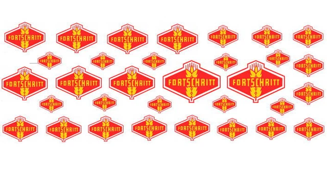 FORTSCHRITT LOGO DDR Traktor Aufkleber Sticker Decals Modellbau 1:24 ...