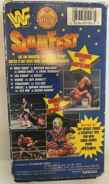 WWF SLAMFEST COLISEUM Video VHS 1995 WWE Bret Hart Diesel Michael’s 123 ...