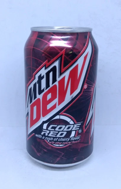 EMPTY MOUNTAIN DEW Code Red can; 355 ml (12 fl oz); TOP opened (USA) $1.00 - PicClick CA