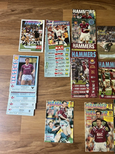 WEST HAM PROGRAMMES 1970- present bulk job lot home programmes x 200 ...