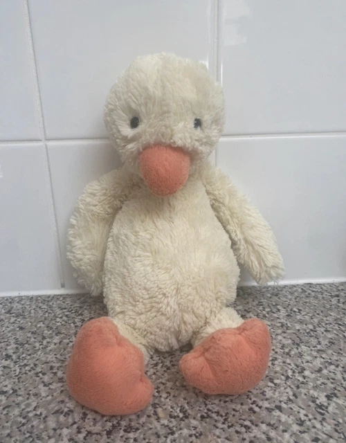 JELLYCAT MEDIUM BASHFUL Duckling - Yellow & Orange Duck Retired Design ...