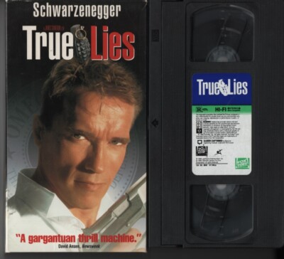 TRUE LIES VHS 1999 Arnold Schwarzenegger Jamie Lee Curtis linsenförmige ...