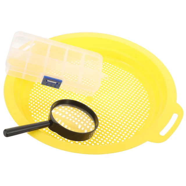 GOLD PROSPECTING SORTING Sifting Pan Panning Kit Mesh Handheld Sieve ...