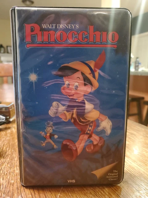 RARE! PINOCCHIO 1985 VHS Walt Disney Black Diamond Box 239V Puffy ...
