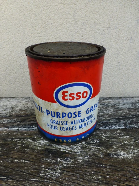 POT GRAISSE ESSO EXXON MULTI PURPOSE GREASE. oil can tin garage deco automobilia EUR 9,90 ...