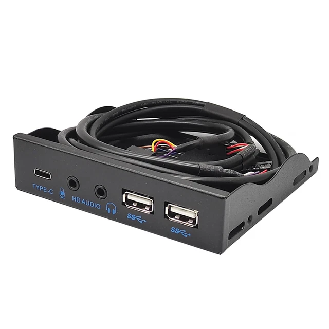 JMT 3.5IN USB3.2 Gen2 Floppy Drive Front Panel 10Gbps with Audio Port ...