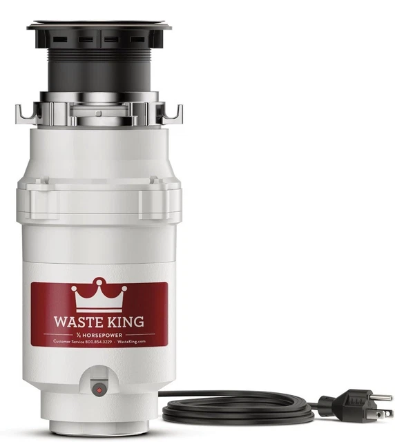 WASTE KING 1/2 HP High-Speed Continuous Garbage Disposal With Power ...