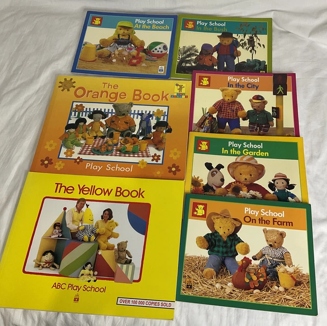 PLAY SCHOOL ABC Kids Books Lot X7 PB Vintage 1990s Beach Garden Bush ...