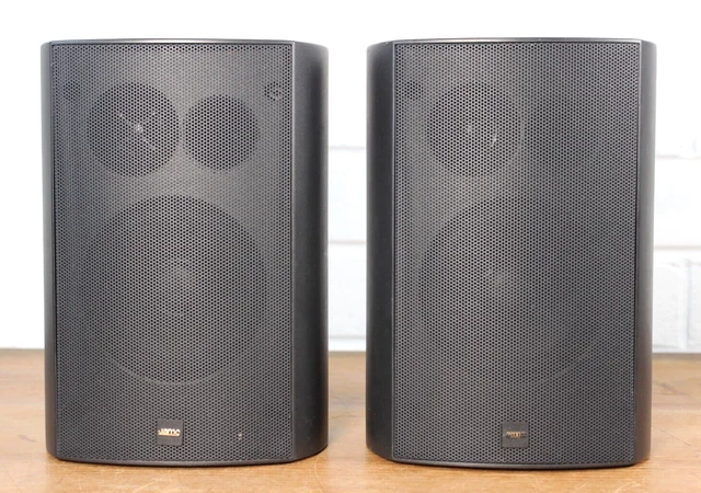 JAMO A-330 HIFI Stereo Bookshelf Satellite Speakers Black Cylinder ...