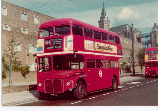 LONDON BUS PHOTO - RM1032 (HT) route 104 £0.60 - PicClick UK