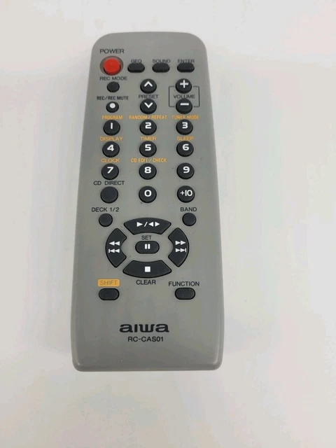 AIWA REMOTE CONTROL RC-CAS01 Hi-fi Remote Sound System Vintage Original ...