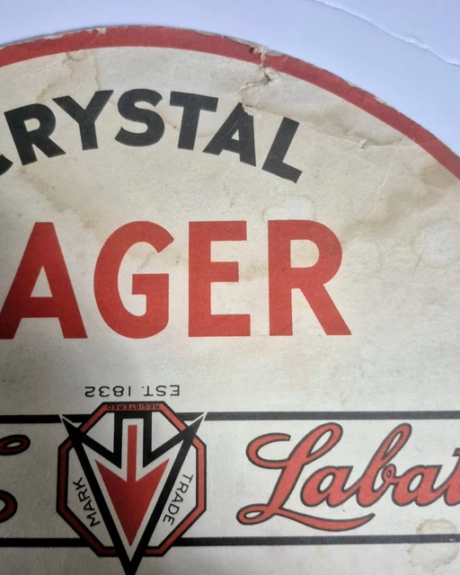 VINTAGE LABATT'S CRYSTAL LAGER / INDIA PALE ALE IPA 12" x 12" BEER TRAY ...
