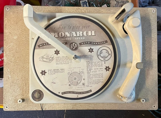VINTAGE BSR MONARCH 3 Speed Mixed Record Player auto changer £19.99 ...