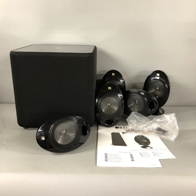 KEF HOME THEATRE Sound System 2000 Series Black Boxed 4 Speakers Sub Manual -CP £95.00 - PicClick UK