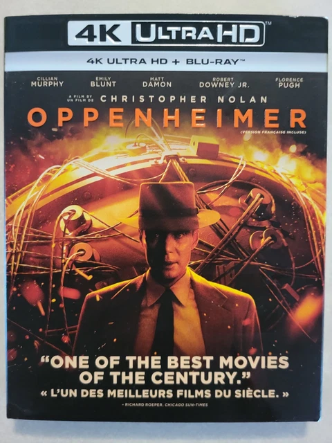 OPPENHEIMER (4K ULTRA HD, Blu-ray, Christopher Nolan, 2023) $13.51 - PicClick CA