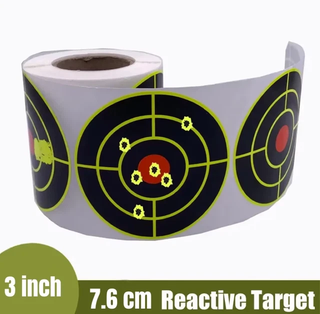 ROLL TARGET STICKERS Shooting Splatter Splash Shooting Reactive Sticker ...