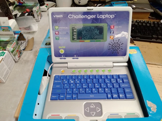 VTECH CHALLENGER LAPTOP, Blue, Kids Laptop with Vocabulary, Maths ...