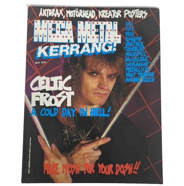 MEGA METAL KERRANG! No 8 Celtic Frost Vintage Rock Music Magazine £9.99 ...