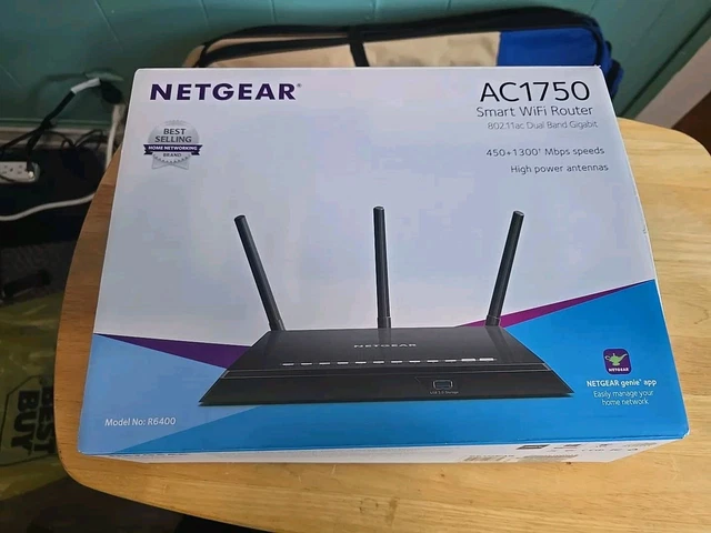 NETGEAR AC1750 R6400V2 Smart Wi-Fi Router 802.11ac Dual Band Gigabit ...