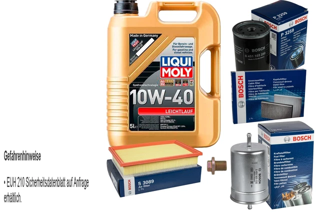BOSCH INSPECTION SET 5 LIQUI MOLY Bon Fonctionnement 10W-40 pour Ford Galaxy WGR EUR 105,16 ...