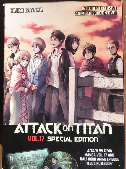 ATTACK ON TITAN Special Edition Manga Volume 17 Anime IIlse’s Notebook ...