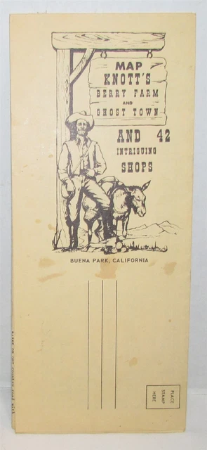 1960'S KNOTT'S BERRY Farm & Ghost Town Map EUR 9,12 - PicClick FR