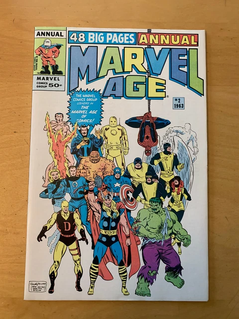 MARVEL AGE ANNUAL 2 Comic Book 1986 X Men Avengers Spider Man Giant ...