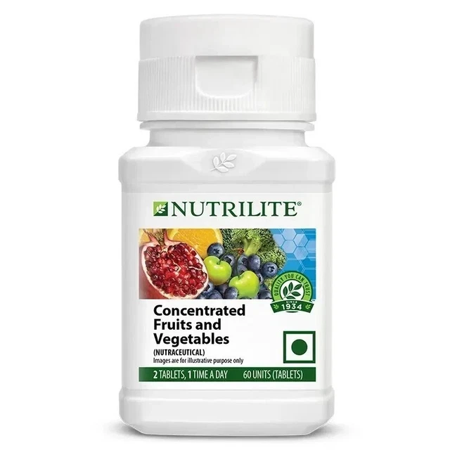 AMWAY NUTRILITE CONCENTRATED Fruits And Vegetables - 60 Tab £34.93 ...