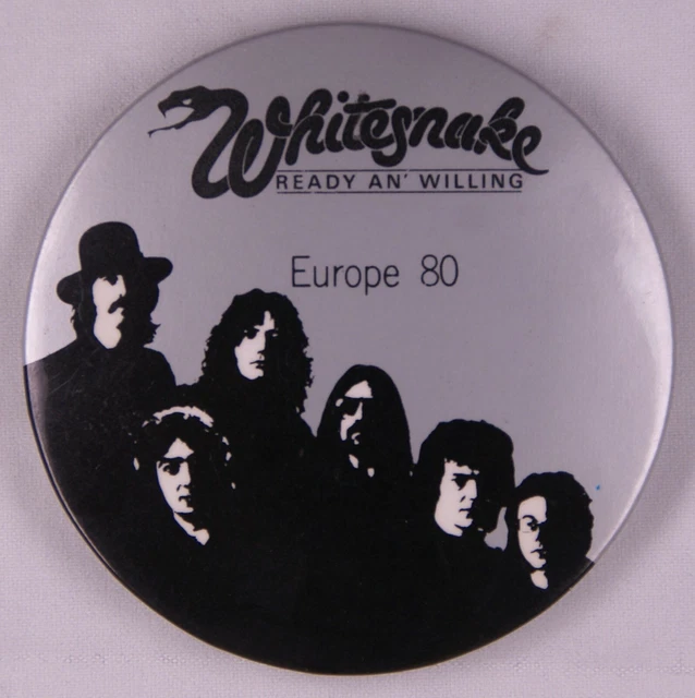WHITESNAKE DEEP PURPLE Badge Pin Original Ready An' Willing Tour 1980 £ ...