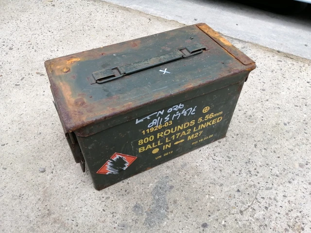 BRITISH ARMY METAL Ammo Box Heavy Duty Toolbox Quad Land Rover Car ...