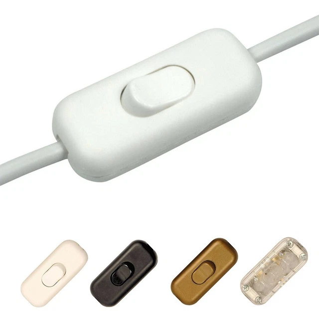 IN LINE SWITCH Rocker Switch Bedside Lamp Switch/For Desk-Lamp Table ...