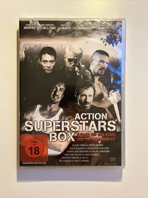 ACTION SUPERSTARS BOX Chuck Norris Stallone DVD FSK 18 Neu & OVP EUR 1,00 - PicClick FR