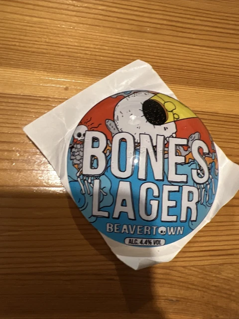 BONES LAGER BEAVERTOWN Beer Badge 3D Acrylic Fisheye £8.00 - PicClick UK