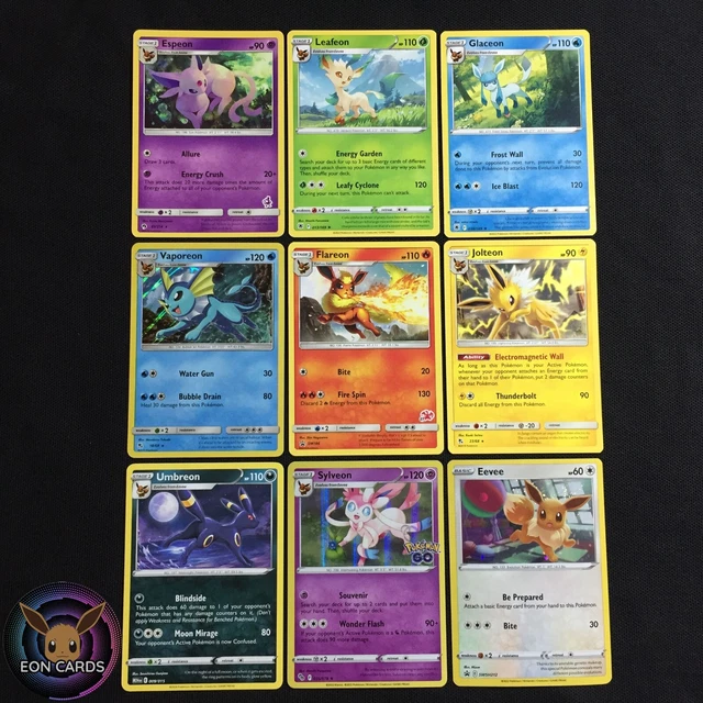 POKEMON EEVEE EVOLUTION HOLO, RARE, & PROMO Complete 9 Card Set (NM ...