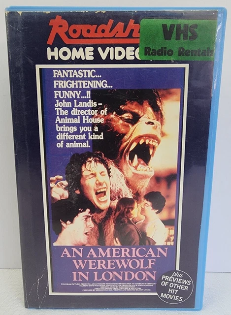 AN AMERICAN WEREWOLF In London VHS Tape Roadshow 1981 Vintage Horror ...